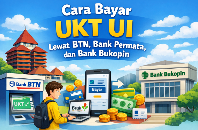 Cara Bayar UKT UI Lewat BTN, Bank Permata, dan Bank Bukopin - BAMS