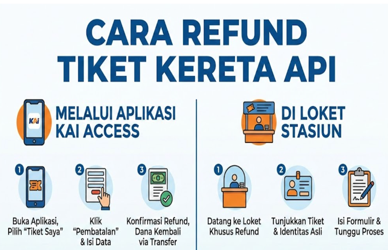 2 Cara Refund Tiket Kereta API: Access by KAI dan Stasiun - BAMS
